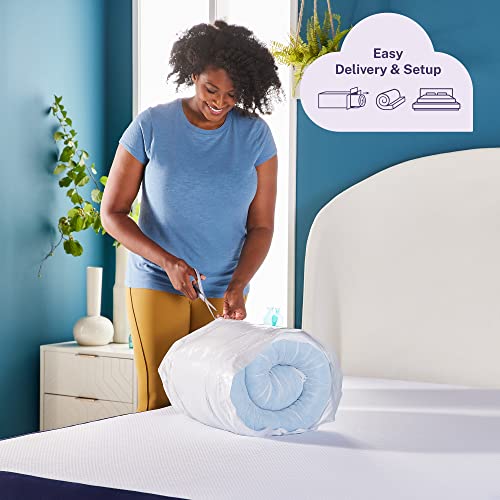 Sleep Innovations Dual Layer 4 Inch Memory Foam Mattress Topper, California King Size, Medium Support, 2 Inch Cooling Gel Memory Foam Plus 2 Inch Pillow Top Cover