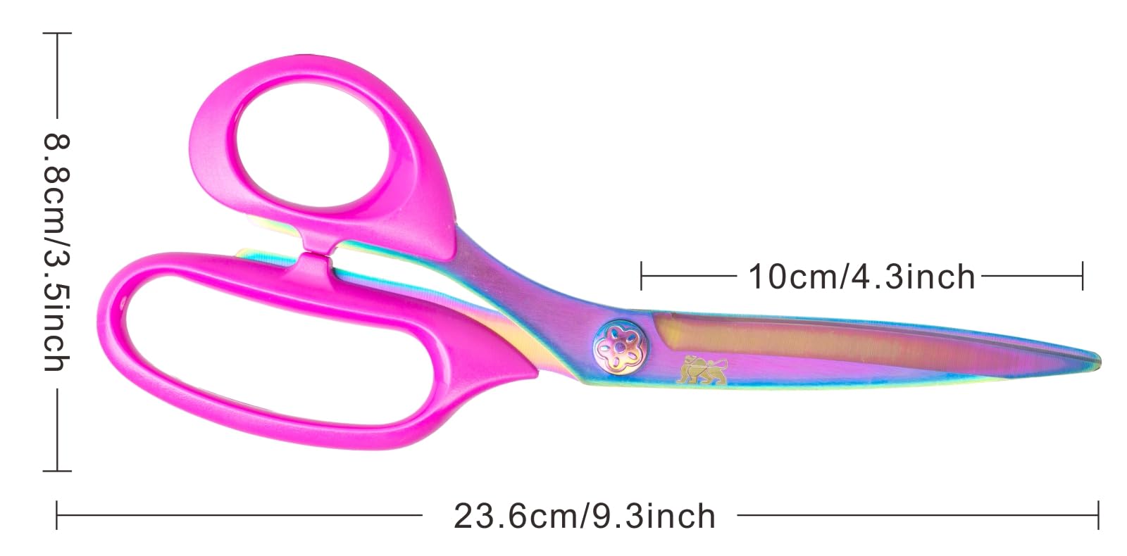 DIGNITY Left Handed Scissors Adults,Titanium Coating Forged Stainless Steel,Comfort Grip Shears,Super-sharp, for Office Home General Use Professional Crafting, 9.3 Inch