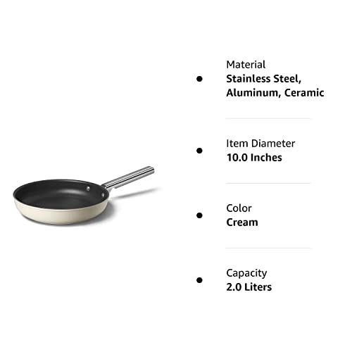 Smeg Cookware 10-Inch Cream Frypan