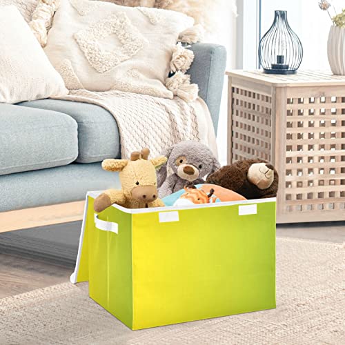 innewgogo Yellow Gradient Storage Bins with Lids for Organizing Organizer Containers with Handles Oxford Cloth Storage Cube Box for Bed Room