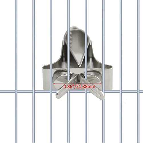 XINMEIWEN 4Pack Birds Food Holders Parrot Fruit Vegetable Clips Stainless Steel Feeder Bird Cage Accessories for Bird Cockatiel Parrot