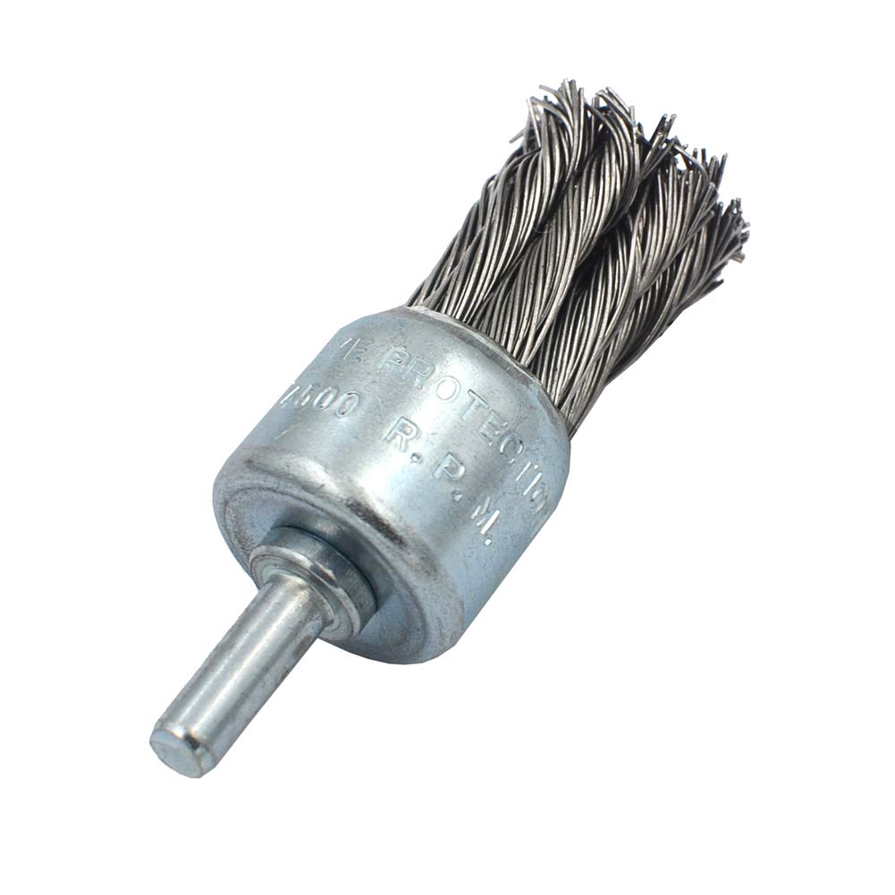 DGOL 3 Packs 1 inch Twist Wire Knot Cup Brush with 1/4 inch Round Shank for Drill, Not for Grinder, Wire Diameter 0.02 inch