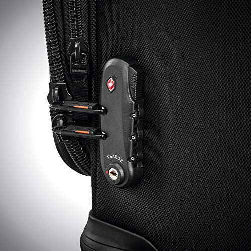 Samsonite Pro Travel Softside Expandable Luggage with Spinner Wheels, Black, Checked-Medium 25-Inch
