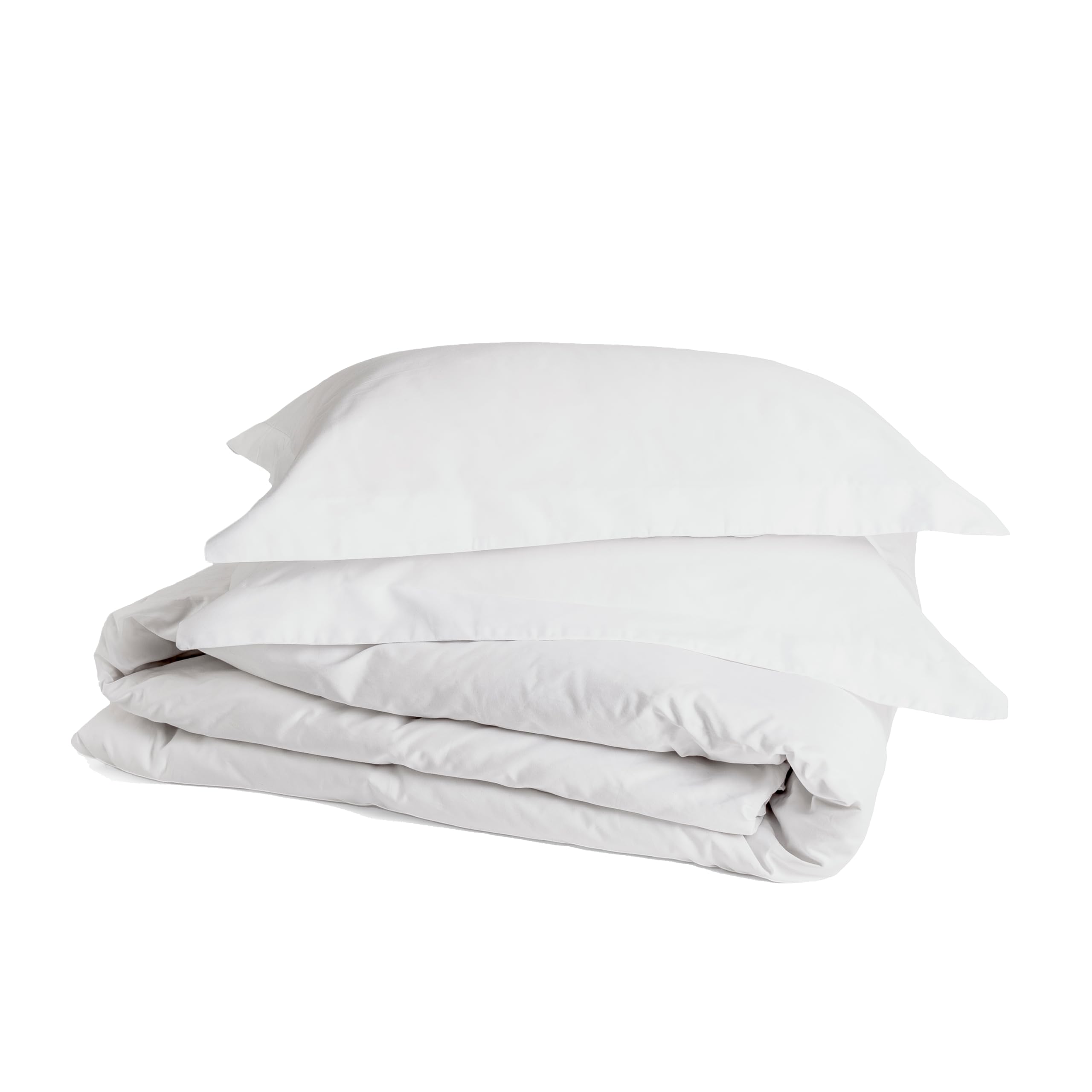Peru Pima, Duvet Cover Set with 3 Pieces, 285 Thread Count Percale, 100% Peruvian Pima Cotton, Full/Queen Size, White Solid Color