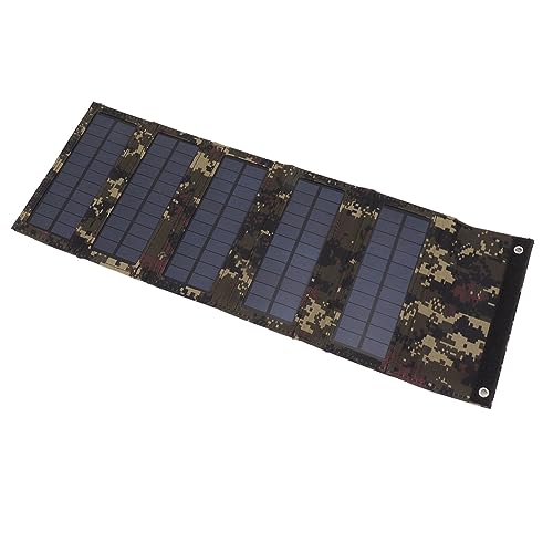 DAUZ Solar Panel Suitcase, Portable Solar Panel Bag Great Output Efficiency Low Light Efficiency Lightweight 50W for Camping (Camouflage)
