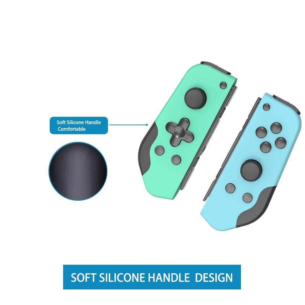 EJGAME Wireless Joy Pad Controller Replacement Compatible with Switch,Left and Right Remote Controllers Compatible with Switch (Green and Blue)