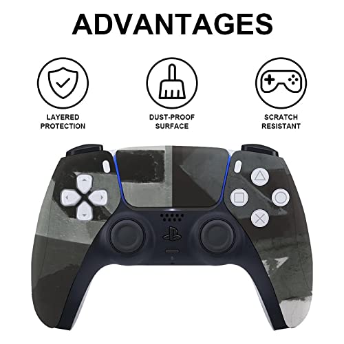 Four Arrow Signs Painted on A Wall Full Protective Skin Cover Design Wrap Decal Sticker Compatible with PS5 Digital Edition Console and Controller