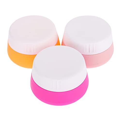 LEUYA 9 Pcs Silicone Cream Silicone Sample Jar Silicone Cosmetic Containers Empty Sample Jars Jars Travel Cosmetic