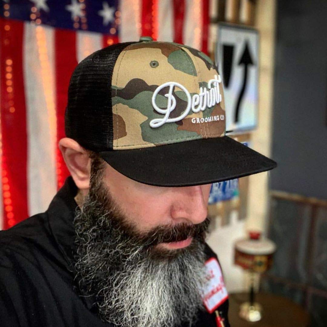 Detroit Grooming Co. Limited Release Combo - Beard Conditioner (8oz) and Woodward Beard Butter (0.5oz) - All Natural, Plant-based Conditioner with Biotin and Beard Balm to Help Healthy Beards Grow