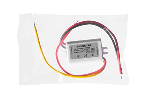 Envistia Miniature 12V to 5V Step Down DC to DC Voltage Converter 3A 15W Waterproof Power Supply Module