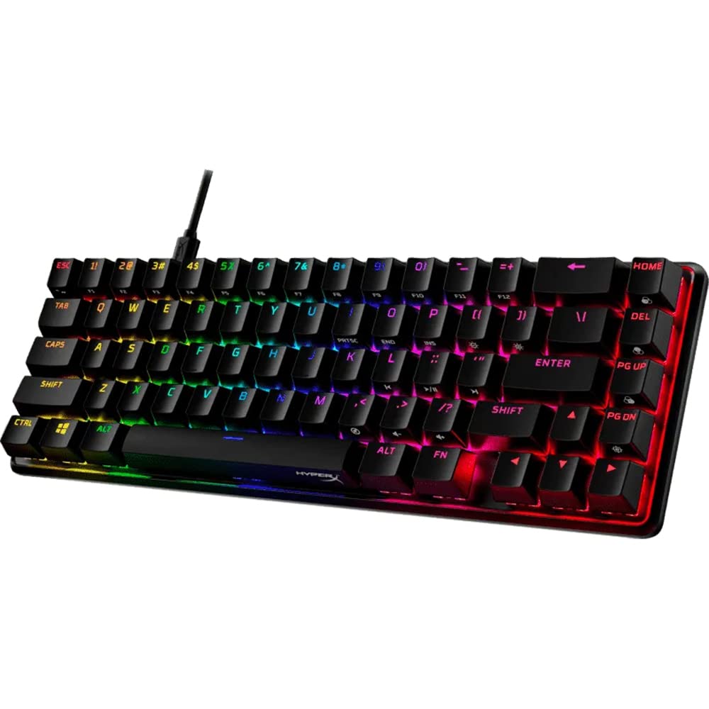 HyperX 4P5D6AA Alloy Origins 65 Mechanical Gaming Keyboard (US Layout) Bundle with HyperX Pulsefire Haste Gaming Mouse (Black) and HyperX Fury S Pro X-Large Gaming Mouse Pad (Black)