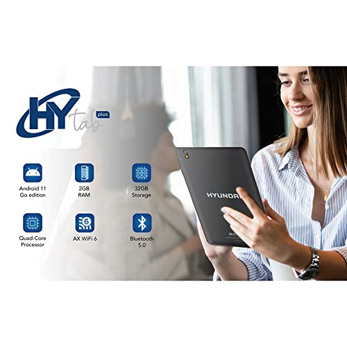 HYUNDAI HT8WB1RBK02A HYtab Plus 8WB1 8 inch Tablet, HD IPS, 2GB/32GB Bundle with Lexar High-Performance 633x microSDHC/microSDXC UHS-I 64GB Memory Card