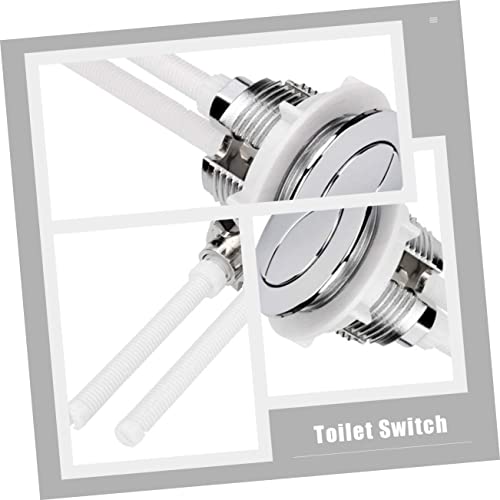 Housoutil 2pcs Toilet Flush Switch Two Button Toilet Bathroom Accessory Toilet Accessories One-piece Toilets Household Toilet Switch Water Tank Accessory Bathroom Toilet Switch Flush Valve