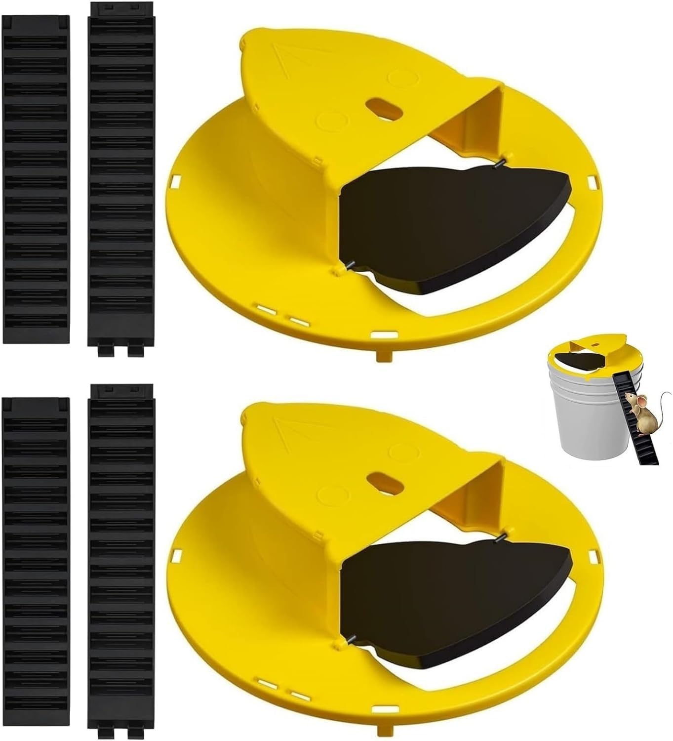 Mice Mouse Trap Bucket Flip Lid,Mouse Trap Bucket Indoor Outdoor,Humane Mouse Trap,Mouse Trap Bucket Lid Auto Reset | 5 Gallon Bucket Compatible | Mouse Trap Bucket Lid (2 Pack) aa2