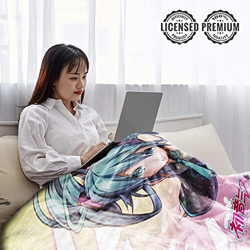 JUST FUNKY Vocaloid Fleece Blanket | 60β x 45β Inches | Featuring Hatsune Miku Blanket | Room Decor | Throw Blanket | Officially Licensed | My Figure Collection | Anime Merch | Anime Gifts