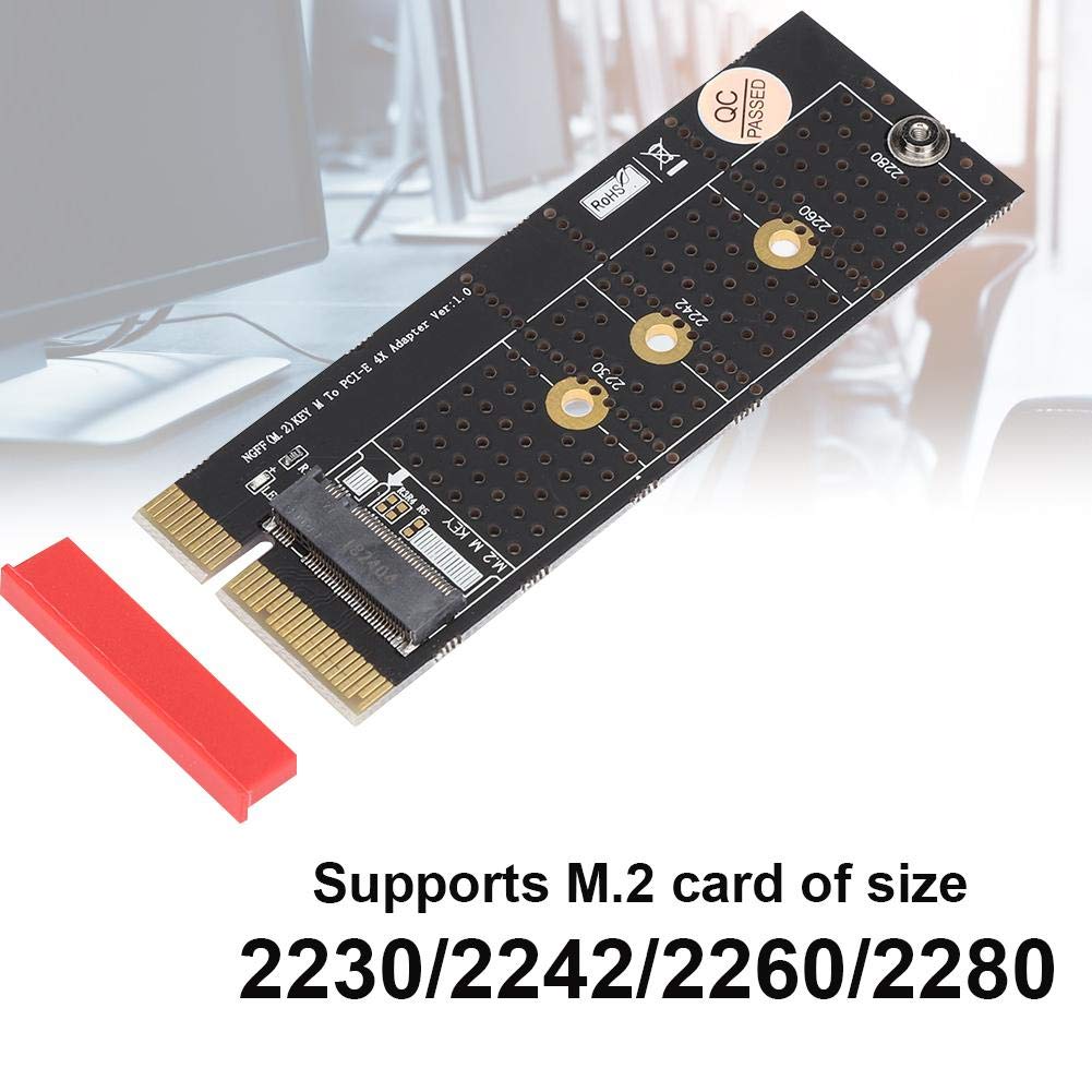 Diyeeni M.2 Nvme Key M SSD Solid State Unit to PCIE 4X Vertical Card with Heat Sink for M.2 2230/2242/2260/2280