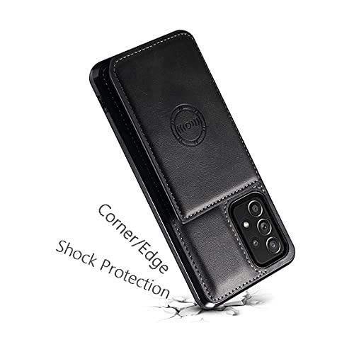 LINYUNE Galaxy S23 Ultra Wallet Case with Credit Card Slot Holder Case [4 Cards] [Car Mount Function], PU Leather Wallet Case for Galaxy S23 Ultra 5G 6.8 Inch - Black