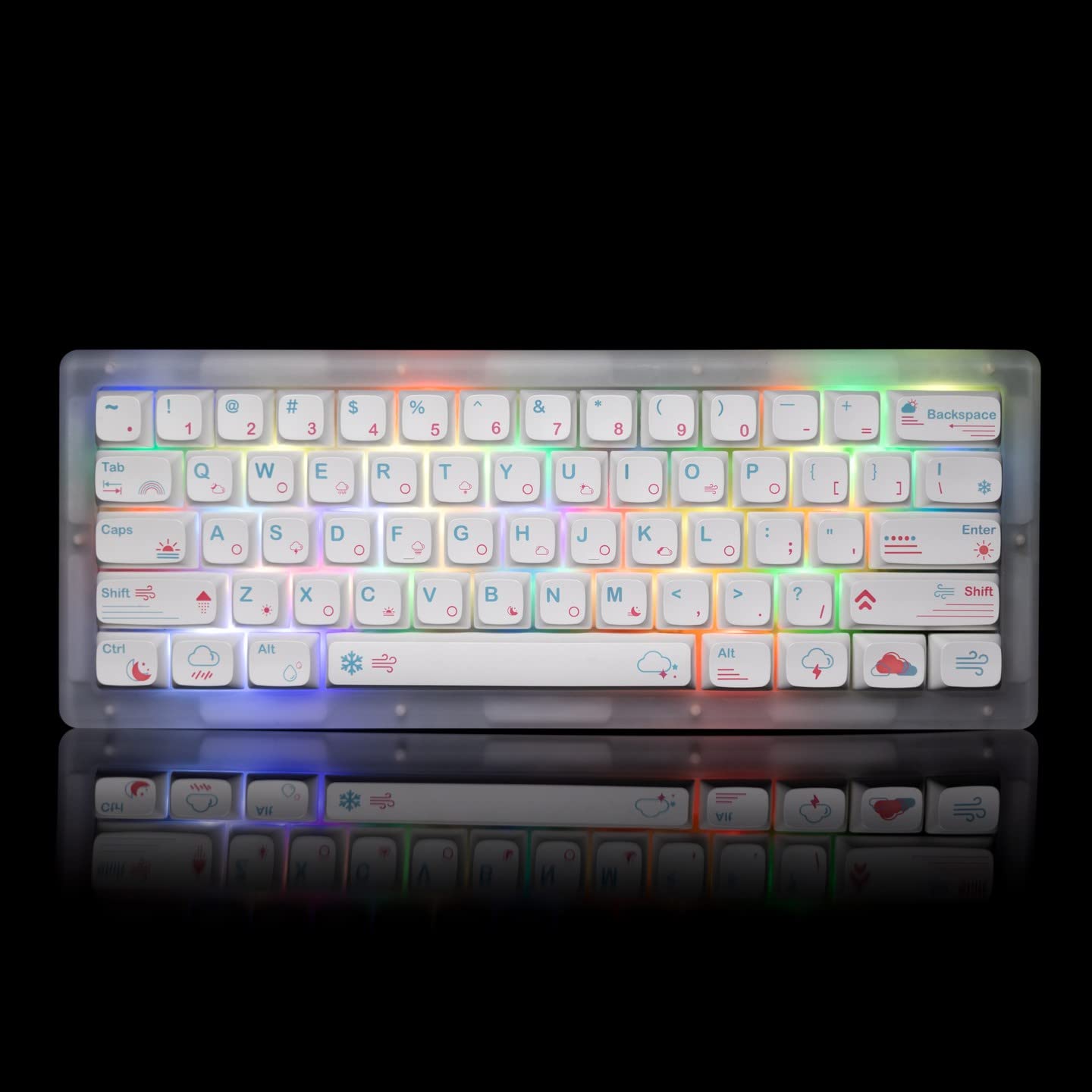 GK GAMAKAY K61 Pro 60% RGB Gasket Mechanical Keyboard, Bluetooth/USB-C Wired/2.4GHz Wireless 61 Keys Hot Swap Gaming Keyboard with CNC Acrylic Base XDA Profile PBT Keycaps (Gateron Brown Switch)