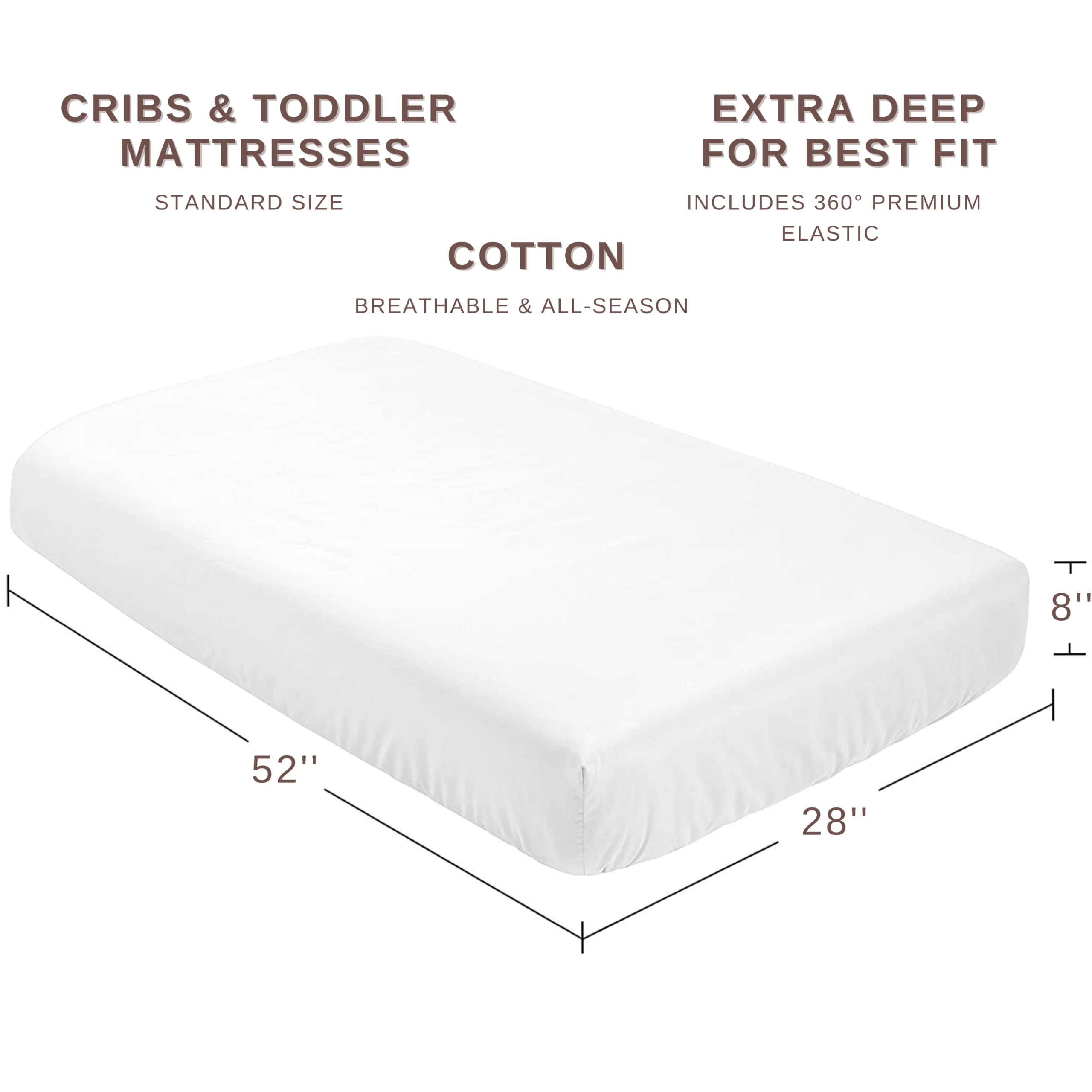 Happy Little Bubs - Fitted Crib Sheet - Cotton - Crib Mattress Sheet - Boho Sheets - Crib Fitted Sheet - Toddler Bed Sheets - Girl Crib Sheets - Boho Crib Sheet - Baby Crib Sheets 52”x28”x8” (Love)