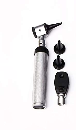 Real-Star Simaeco Otoscope, ophthalmoscope 2 in 1 stainless-steel handle for Both Adults and Pediatric. Batteries are not Included.