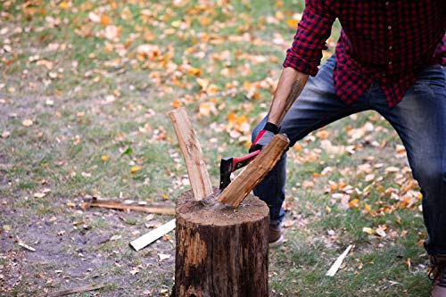INTERTOOL 15β Hatchet Axe, Small Camp Hand Axe, 1.3 lbs, Wood Chopping, Splitting, Shock Absorbing Fiberglass Anti-Slip Handle HT-0261