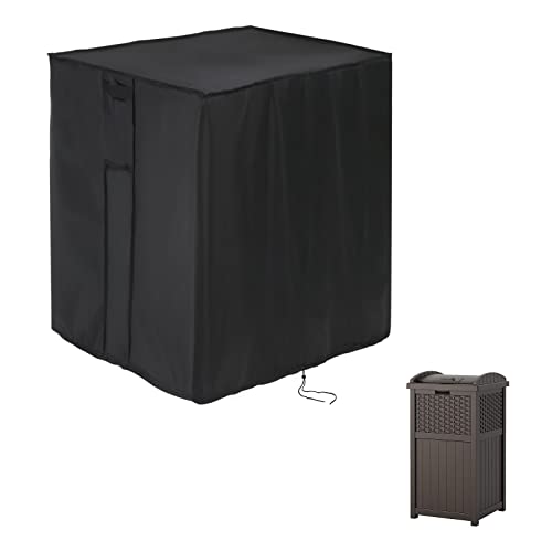 Youlvy Outdoor Trash Can Cover for Suncast 33 Gallon Hideaway Resin Trash Can,Outside Waterproof Trash Can Cover - 17 x 16.5 x 32 Inch