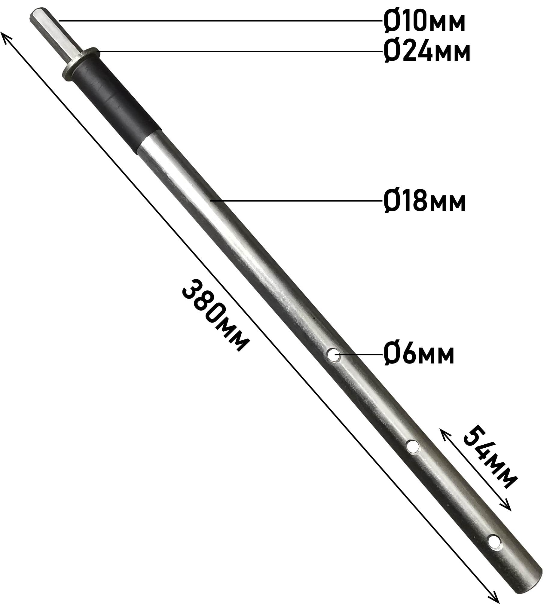 Ice Auger Drill Adapter Extension 16" β 18mm/0.720β Steel Cordless Drill Attachment for Ice Auger Drill Conversion