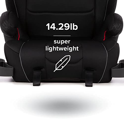 Diono Monterey XT Latch 2 in 1 High Back Booster Car Seat with Expandable Height & Width, Side Impact Protection, 8 Years 1 Booster, Black