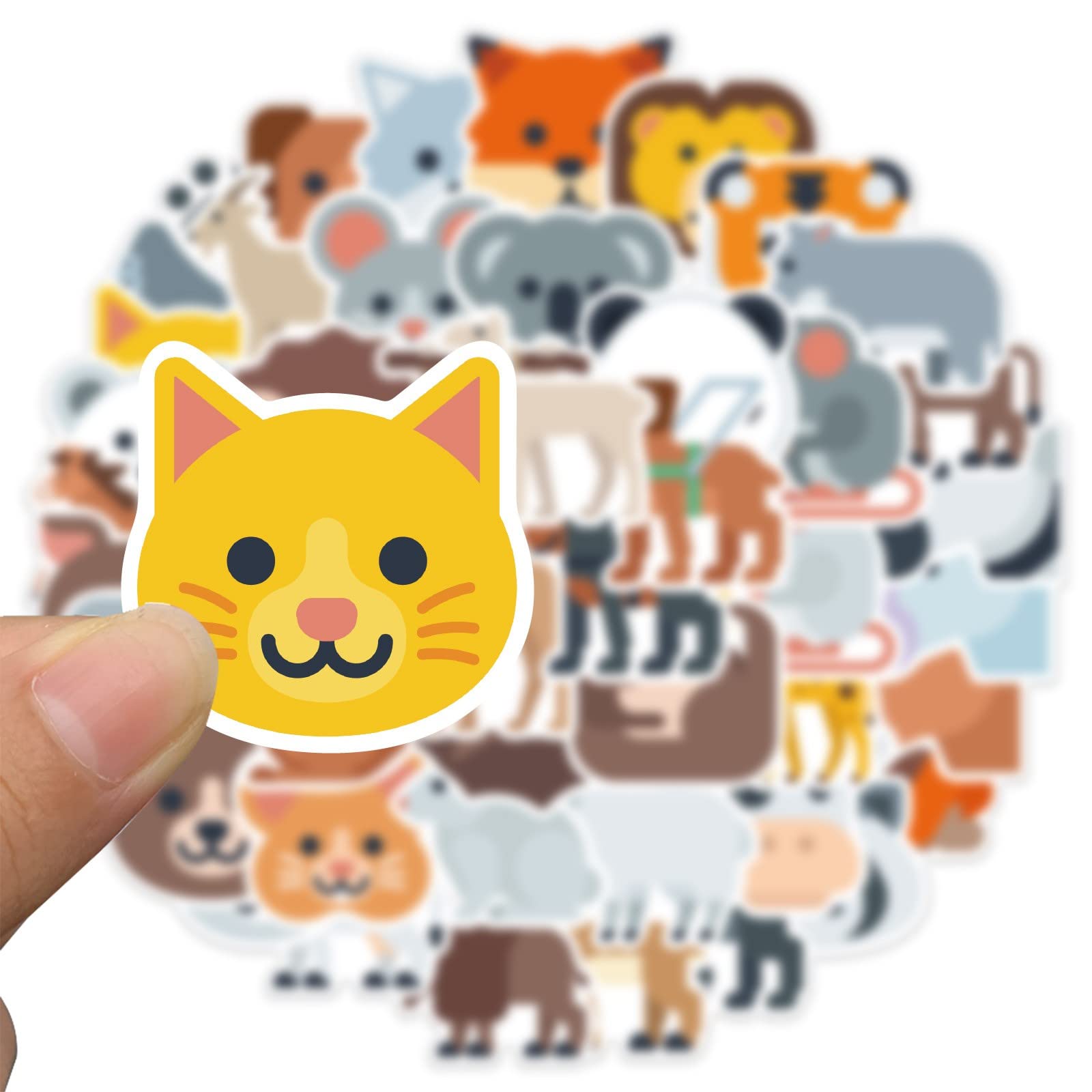 Gel Stickers for Kids Cartoon Doodle Stickers Decorate Luggage Motorcycle Notebook Waterproof Stickers Animal Sticker Sheets