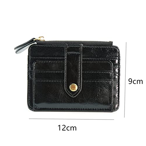 FSYSM Mini Credit Card Holder Cover Zipper Hasp Unisex Small Wallet -Thin Organizer Case Package Coin Purse (Color : Gray, Size : 1pcs)