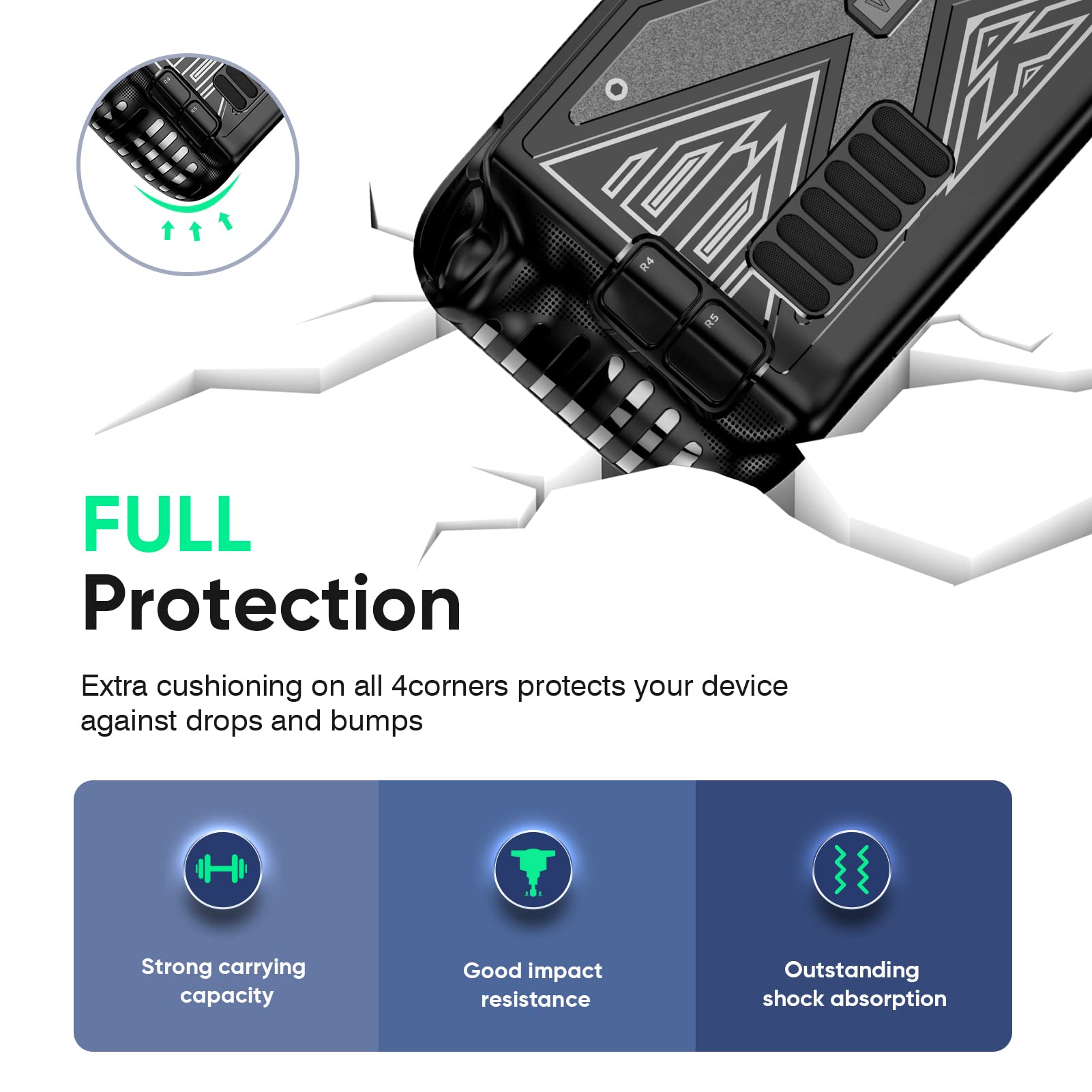 Ftlssi Steam Deck Case Compatible with Steam Deck Silicone Soft Case with 2 Steam Deck Glass Protectors Suitable for Steam Deck Shock Absorption Anti-Slip Anti-Scratch Design Steam Deck Accessorie