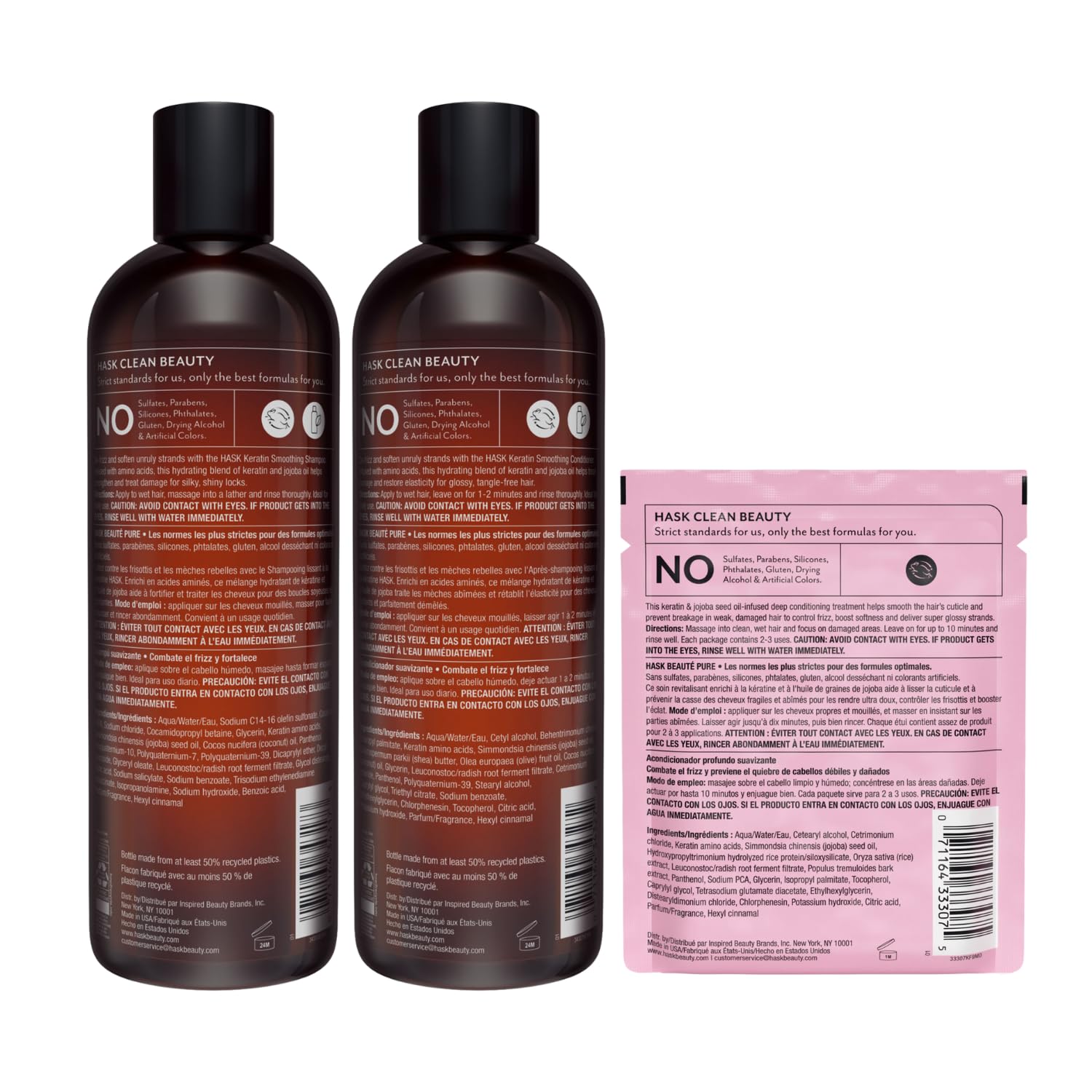 HASK Keratin Collection: 12 pack of Keratin Protein Deep Conditioner and 1 Keratin Protein Shampoo and Conditioner Set