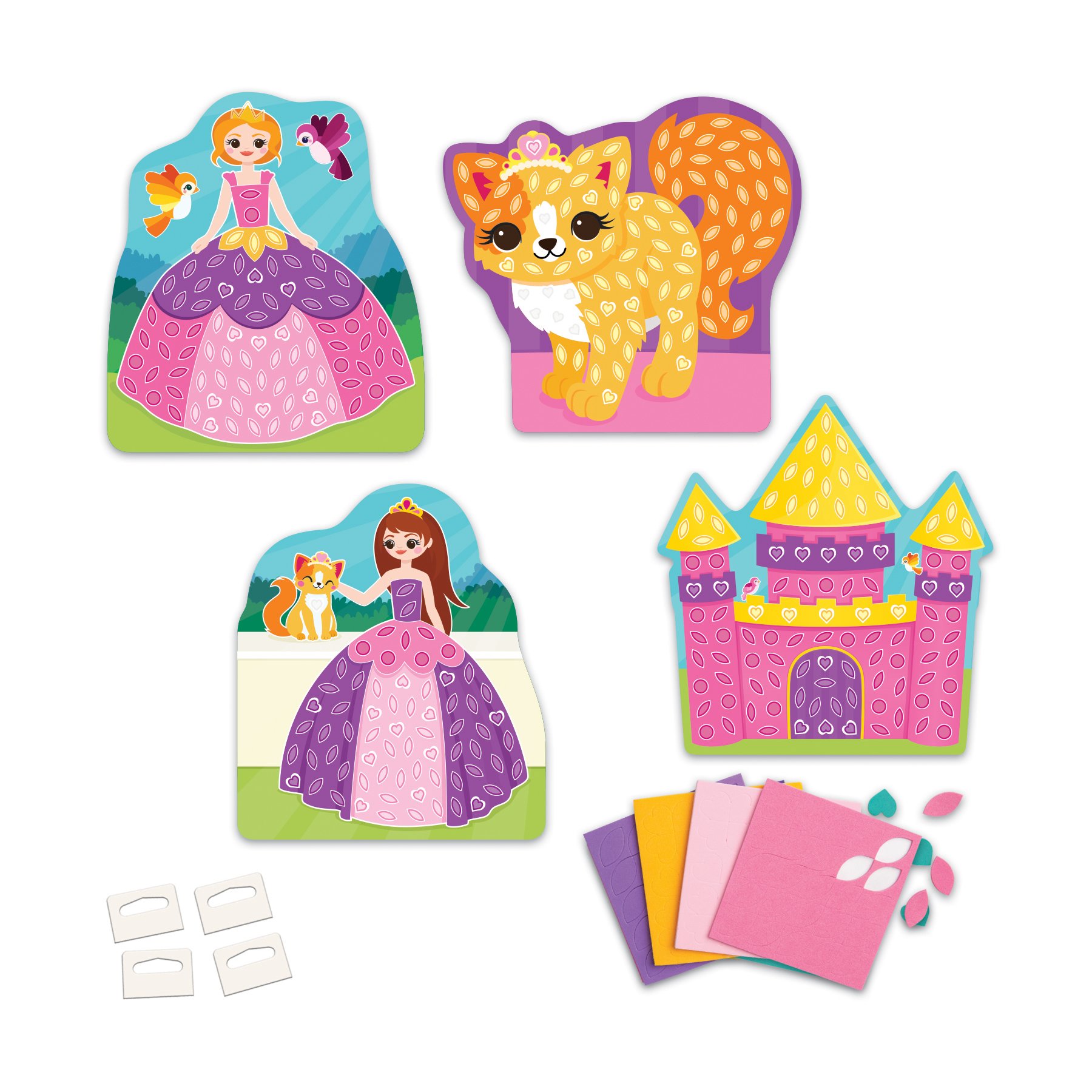 ORB My First Sticky Mosaics Princesses, Purple/Pink/Yellow/Blue, 9.5" x 1.5" x 9.5" (50955-00)