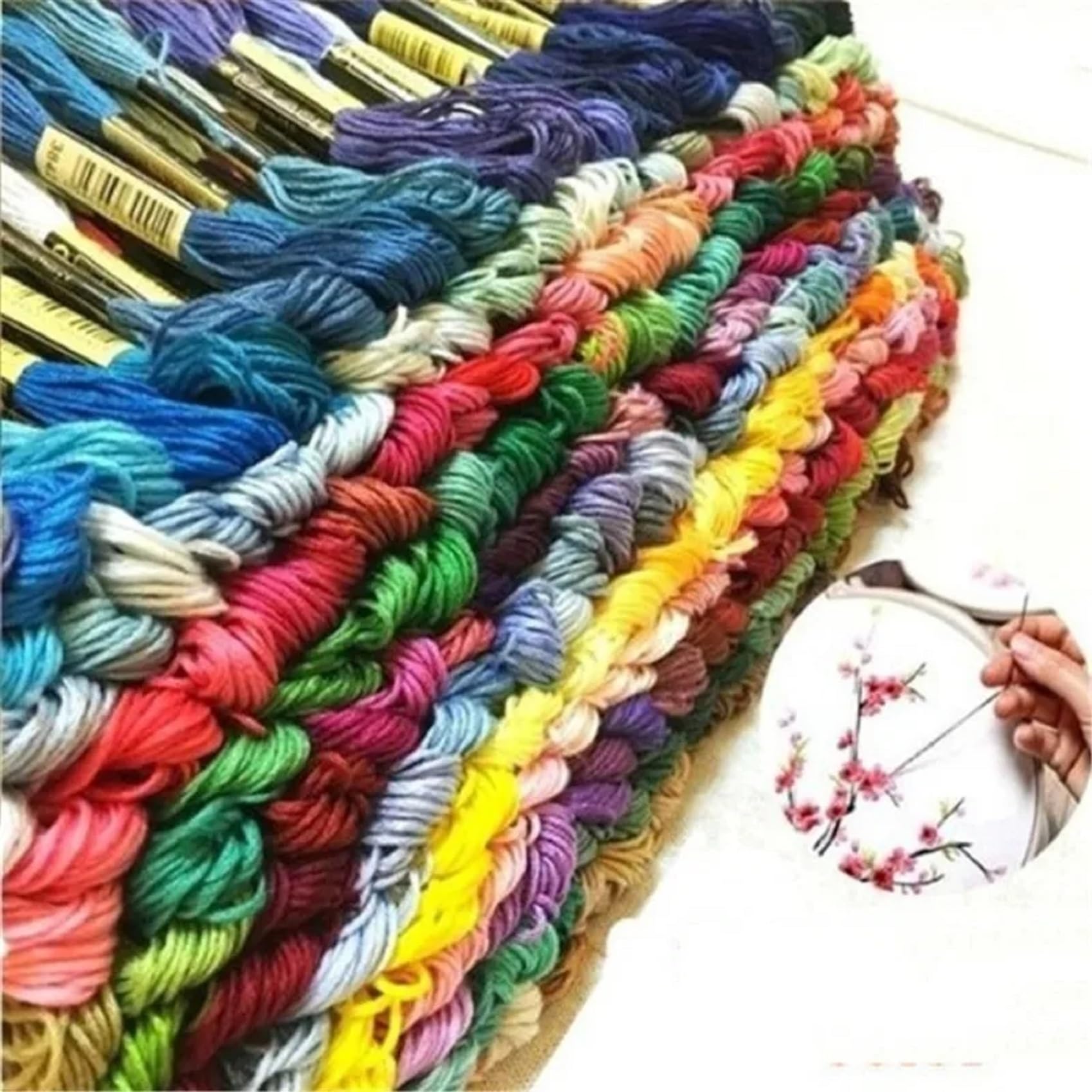 Dimension Embroidery Floss 447 Skeins Cross Stitch Thread Rainbow Color Friendship Bracelets Floss Crafts Floss Embroidery Thread with Threading Tool