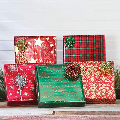 Current Merry Christmas Wishes Foil Rolled Wrapping Paper - Premium Jumbo 23-Inch x 20-Foot Christmas Gift Wrap Roll, 38 Square Feet Total