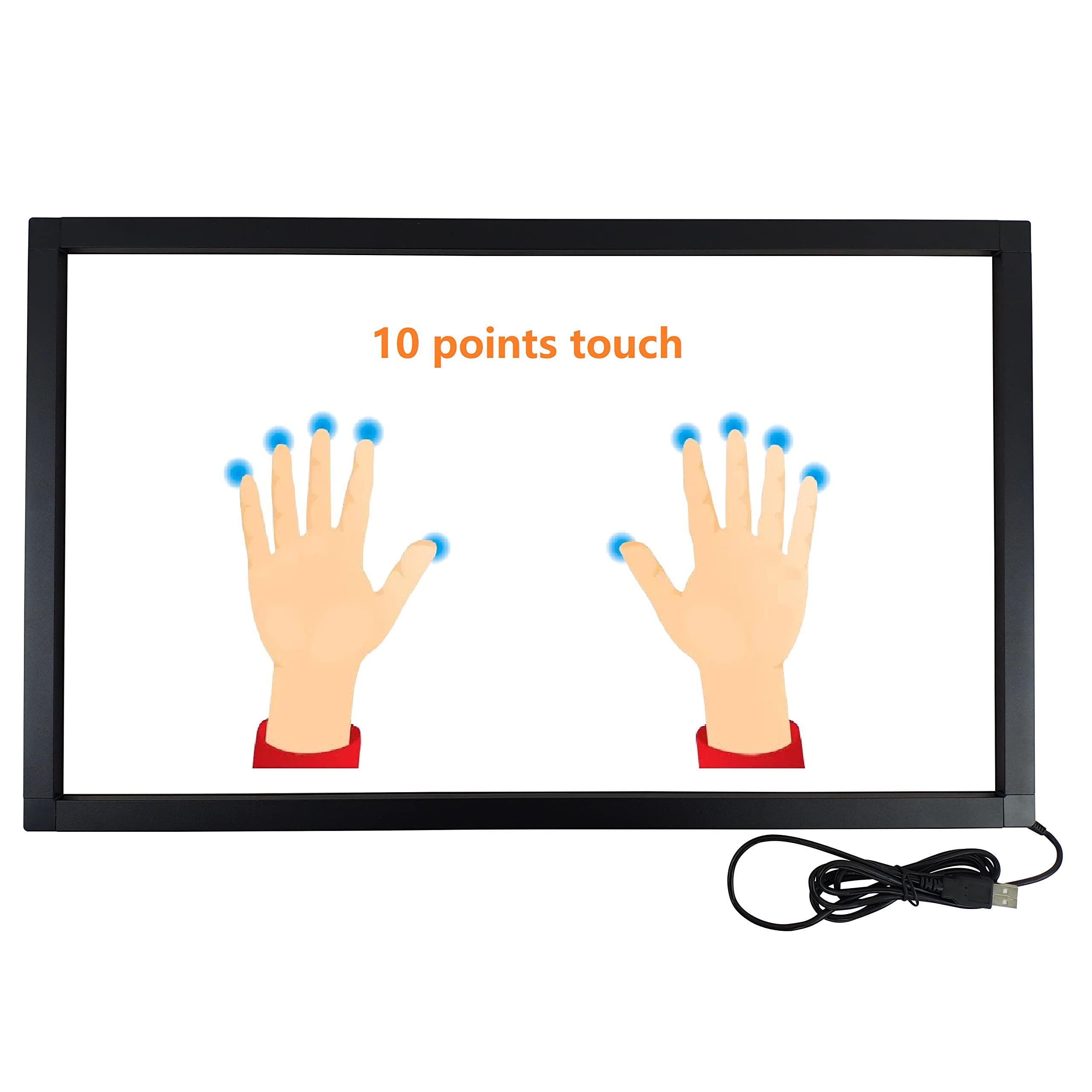 Deyowo 55 Inch Interactive 10 Points Infrared IR Touch Screen Overlay Frame Free Driver