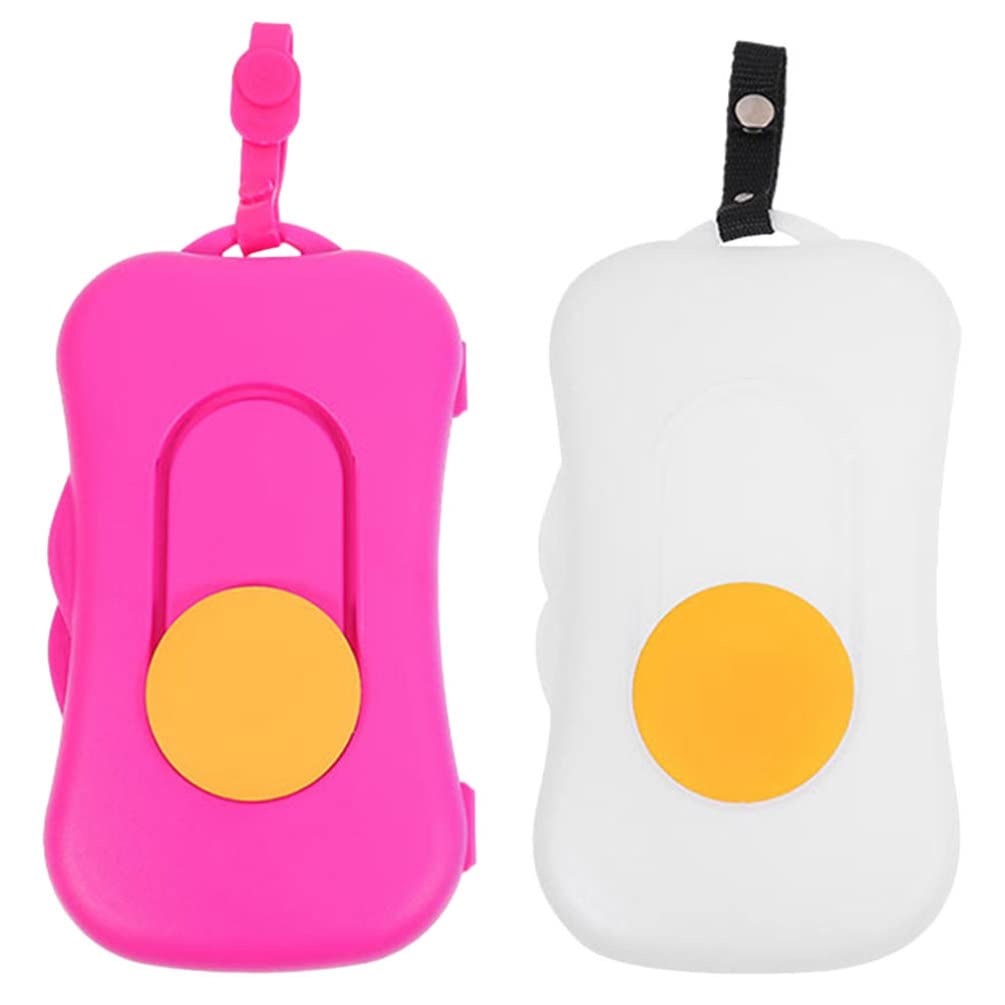 GLEAVI 2pcs Baby Tissue Box Baby Wipes Dispenser Portable Container Travel Stroller Travel Baby Wipes Case On The Go Wipe Case Wipes Container Case Portable Wipes Dispenser Pp