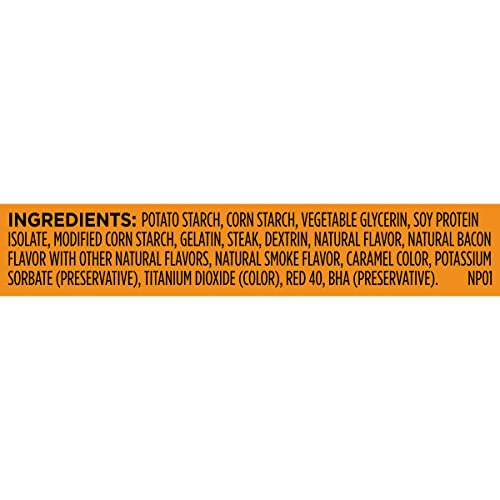 Milk-Bone What′s Steak′n Bacon Flavor Twists, Rawhide Free Dog Chews, Bag of 70