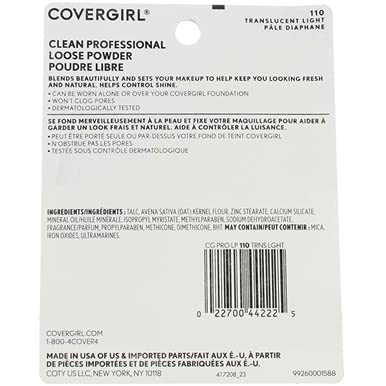 CoverGirl Professional Loose Powder, Translucent Light [110] 0.70 oz (Pack of 3)