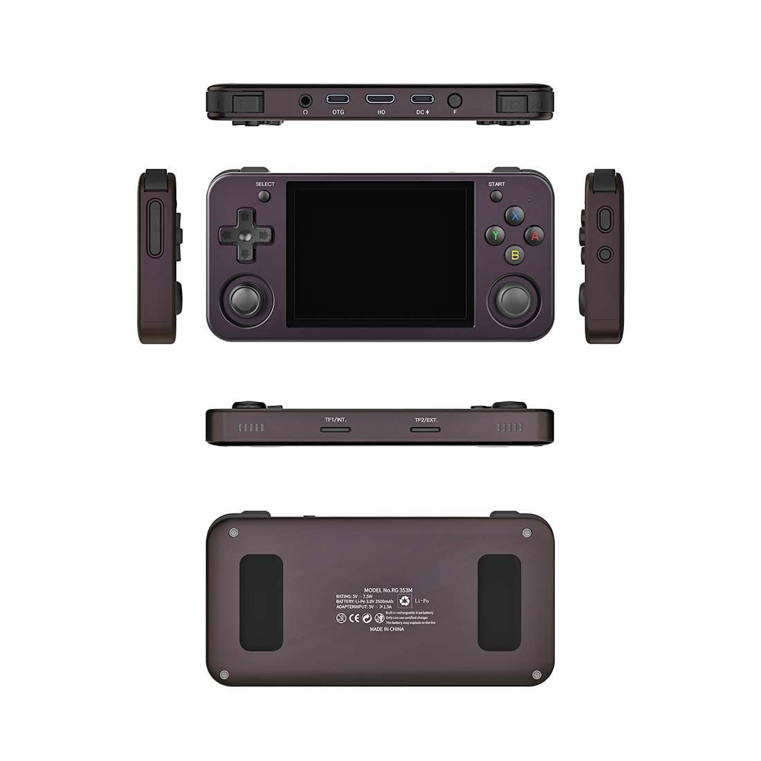 FUNDE RG353M Handheld Game Console Retro Arcade with Built-in 15000 Games, 3.5 Inch IPS Screen Compatible with Linux/Android11 Portable Video Game Console, 16G+64G, 3200mAh