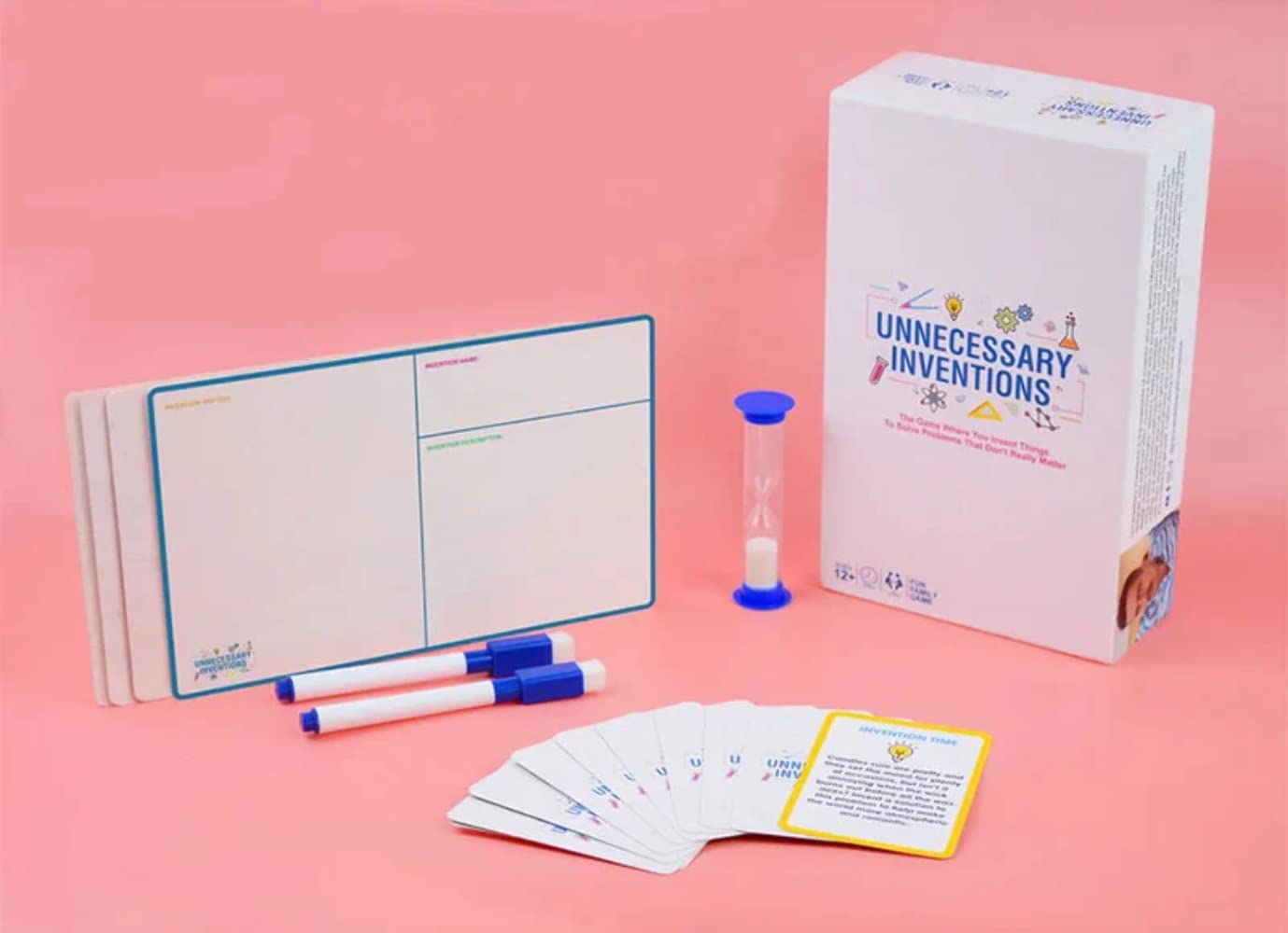 Funderdome Unnecessary Inventions - The Game Where You Invent Things to Solve Problems That Don’t Really Matter, Ages 12+ for 4-8 Players