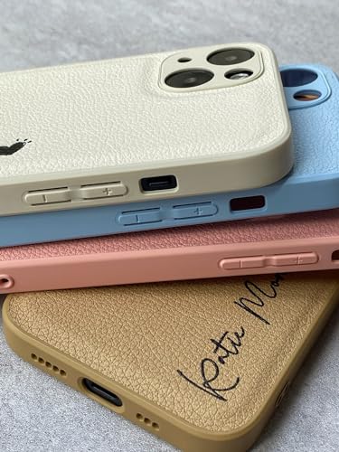 Custom Name iPhone Case - Personalized Leather Case for 15, 14, 13, 12, 11, XR, XS, X, 8, 7 Plus, Pro, Max, SE, Mini - Custom Text, Print, Initials, Monogram, Friends, Family, Love, Unique Gift idea