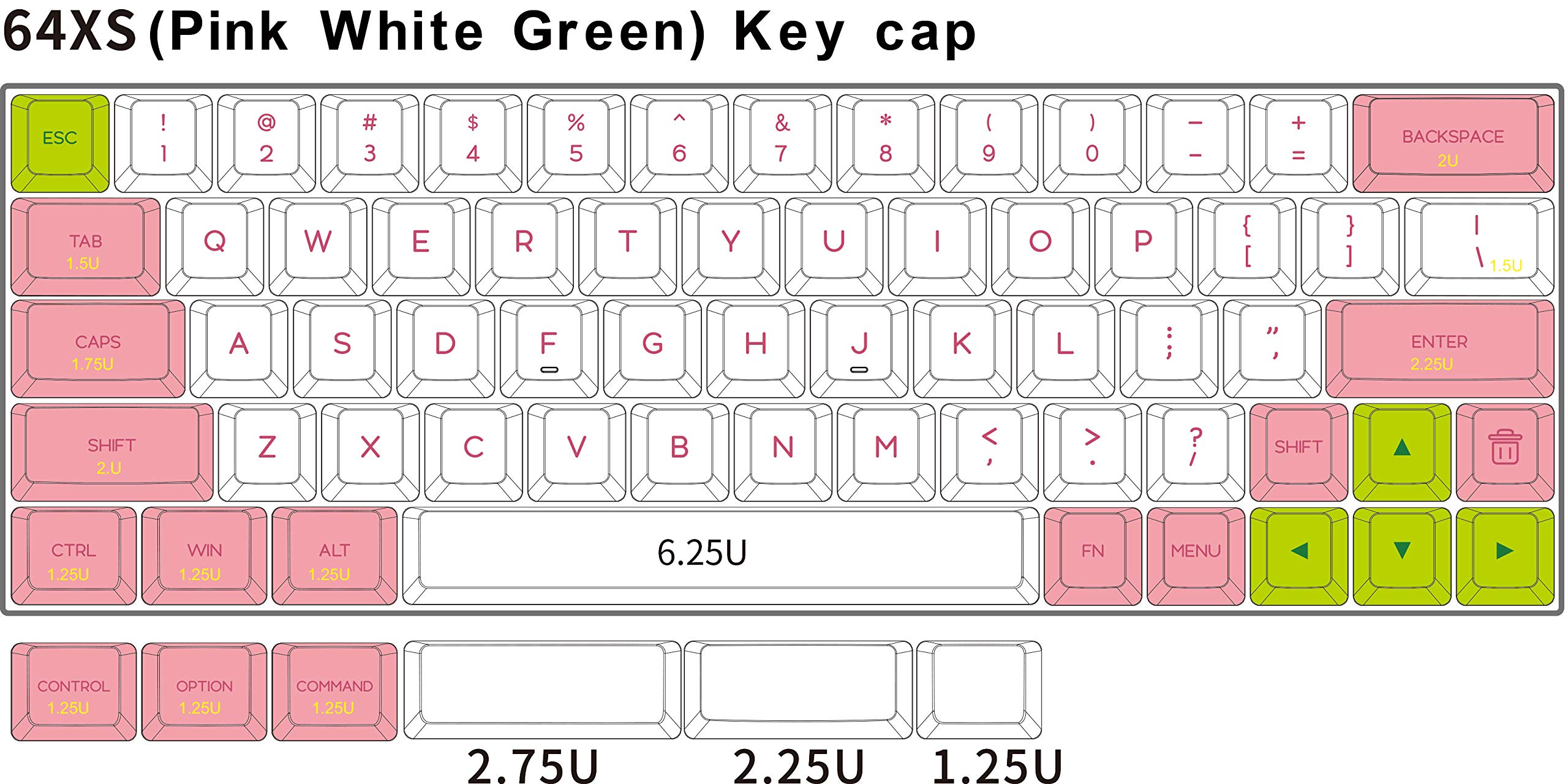 EPOMAKER SKYLOONG SK64 64 Keys Hot Swappable Mechanical Keyboard with RGB Backlit, PBT Keycaps, Arrow Keys for Win/Mac/Gaming (Gateron Optical Black, Pink White)