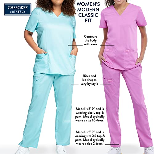 Snap Front Scrub Jackets for Women, Workwear Revolution Soft Stretch WW310, L, White