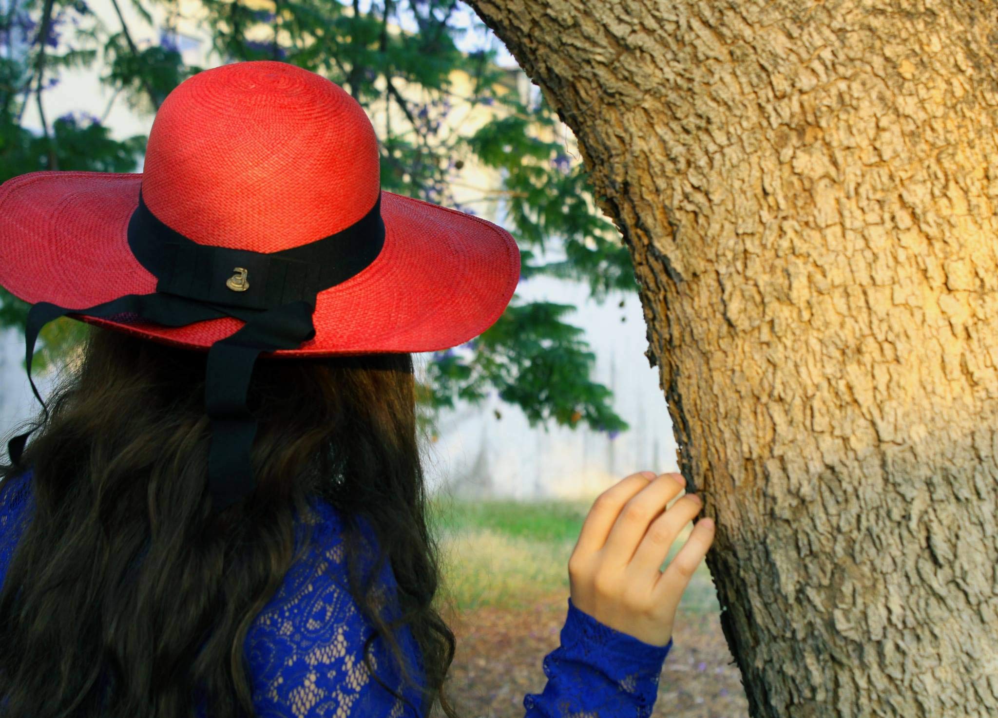 Original Panama Hat - Women's Classy Wide Brim - Toquilla Straw - Handmade in Ecuador (Medium | 56cm - 57cm, Bright Red)
