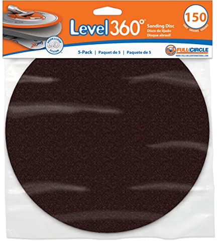 Full Circle International Inc. SD150-5 8-3/4- Level360 Sanding Disc 150 Grit for use with Radius360 sanding Tool or Drywall Power Sanding Tools