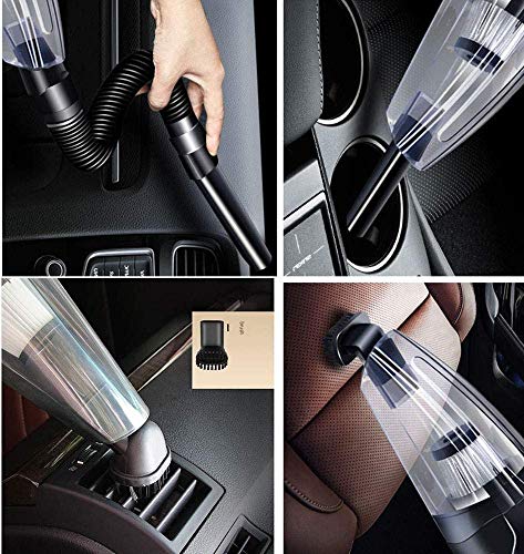 NOOX Car Vacuum Cleaner Portable Handheld Vacuum with Cigarette Plug, Cleaning Pet Hair, Soot, Bread Crumbs Dust in Car - Black