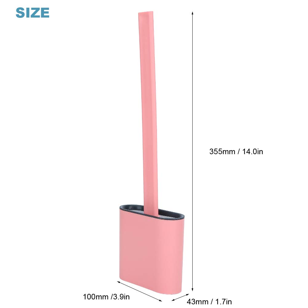 Emoshayoga Creative Toilet Brush Brush Set for Decration(Pink)