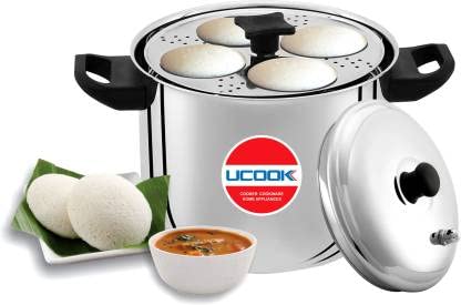 Idli Cooker Stainless Steel Idli Cooker Kitchen Accessories (Stainless Steel, 6 Plates, 24 Pieces)