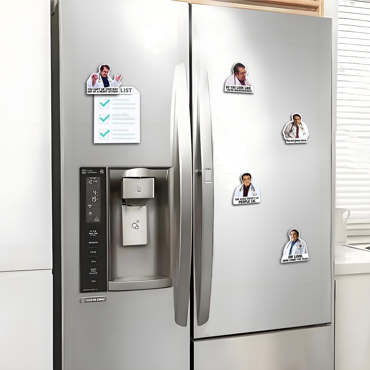 Generic 5 PCS Dr Now Magnets Fridge, Funny Kitchen Fridge Magnets, Cute Diet Magnet Fridges, Funny Magnets Fridge Dector for Gifts, JC027-CXG